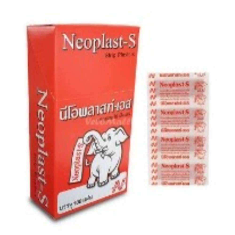 Neoplast-S Strip Adhesive Plaster Bandage Elastic Fabric Wound 100 Strips
