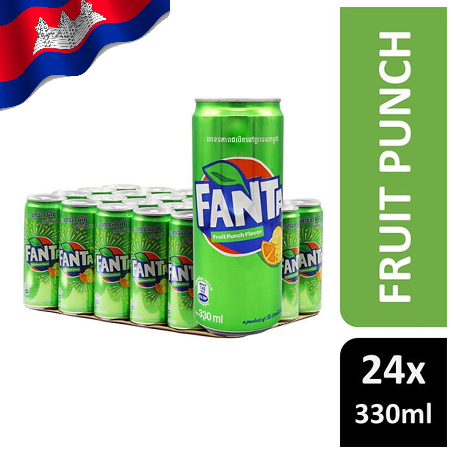 Fanta Fruit Punch Can-330ml x 24